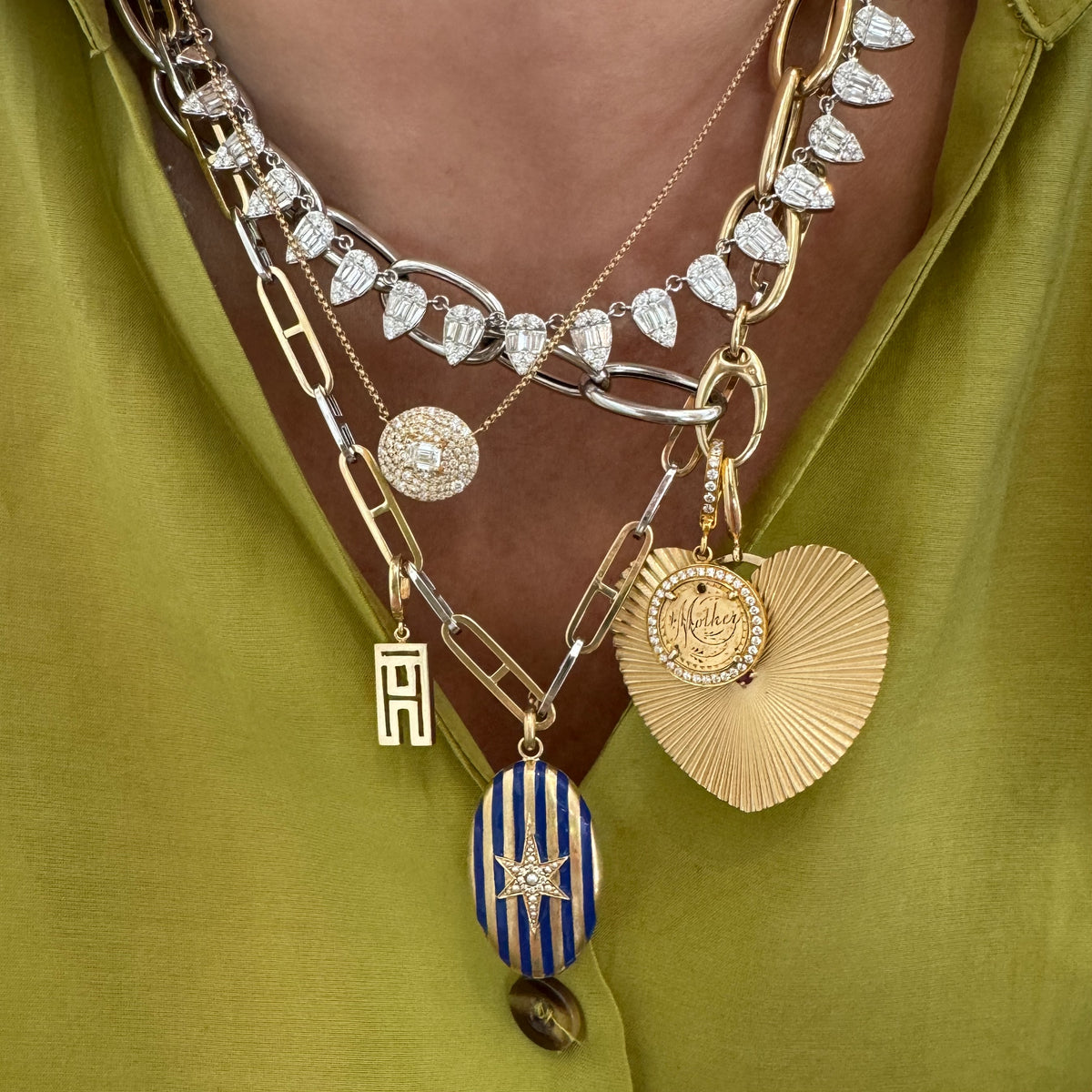 XL Fluted Love Light Charm with Ruby – Milestones by Ashleigh Bergman