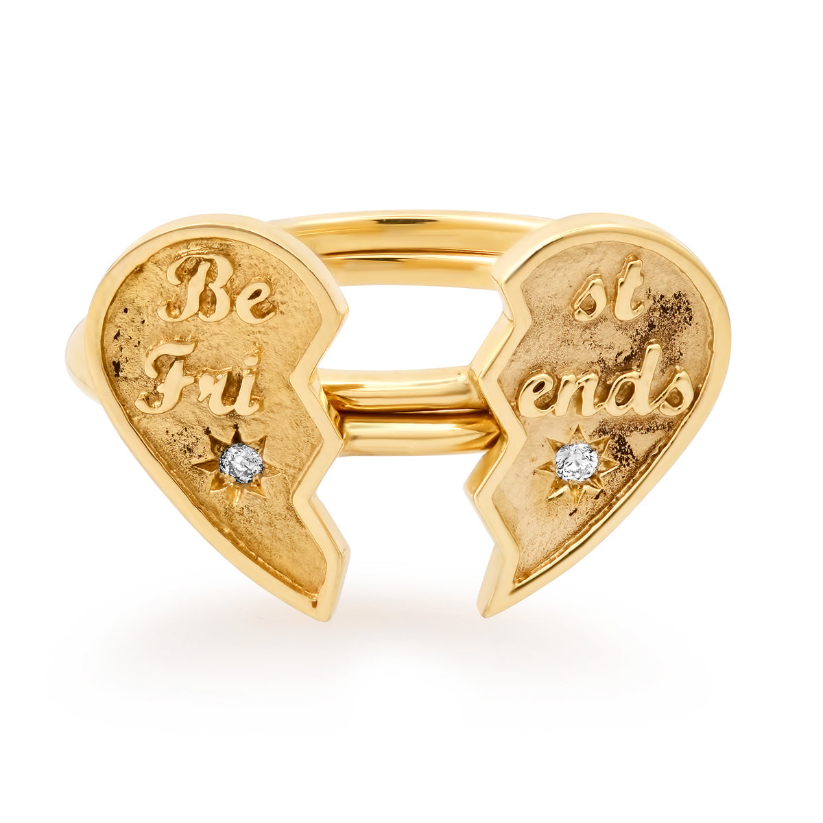 Best Friend Gold & Diamond Ring Set – Milestones by Ashleigh Bergman