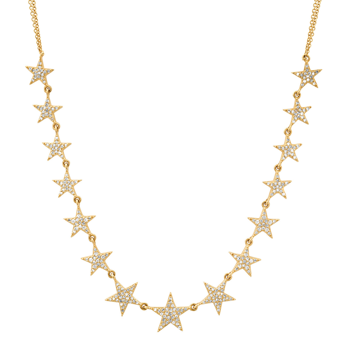 Diamond Studded Double Chain Star Necklace – Milestones by Ashleigh Bergman