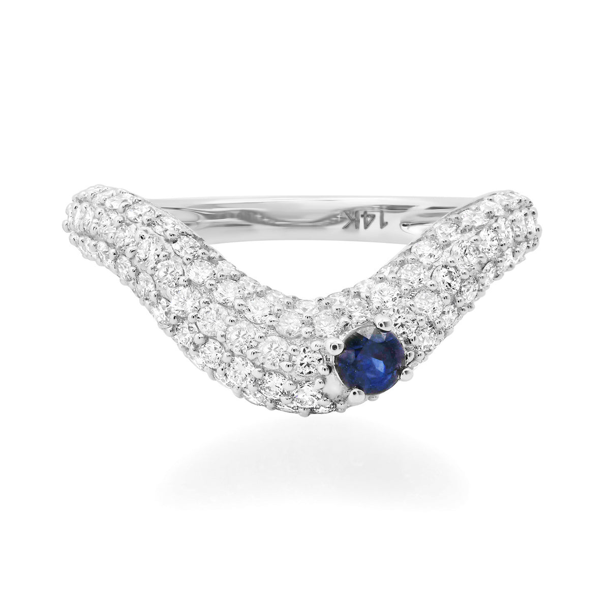 In Awe Wavy Diamond & Gemstone Stacking Ring – Milestones by Ashleigh ...