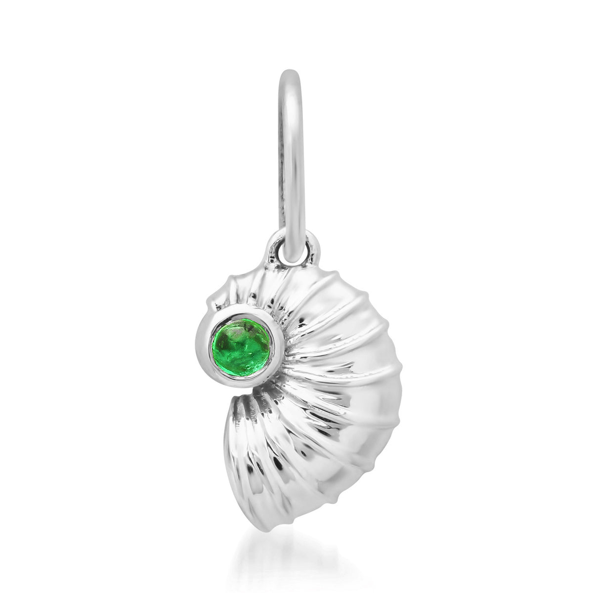 Mystic Emerald & Gold Seashell Charm – Milestones by Ashleigh Bergman