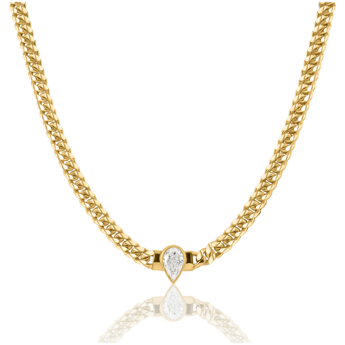 Bezel Shapes Cuban Link Chain Necklace – Milestones by Ashleigh Bergman