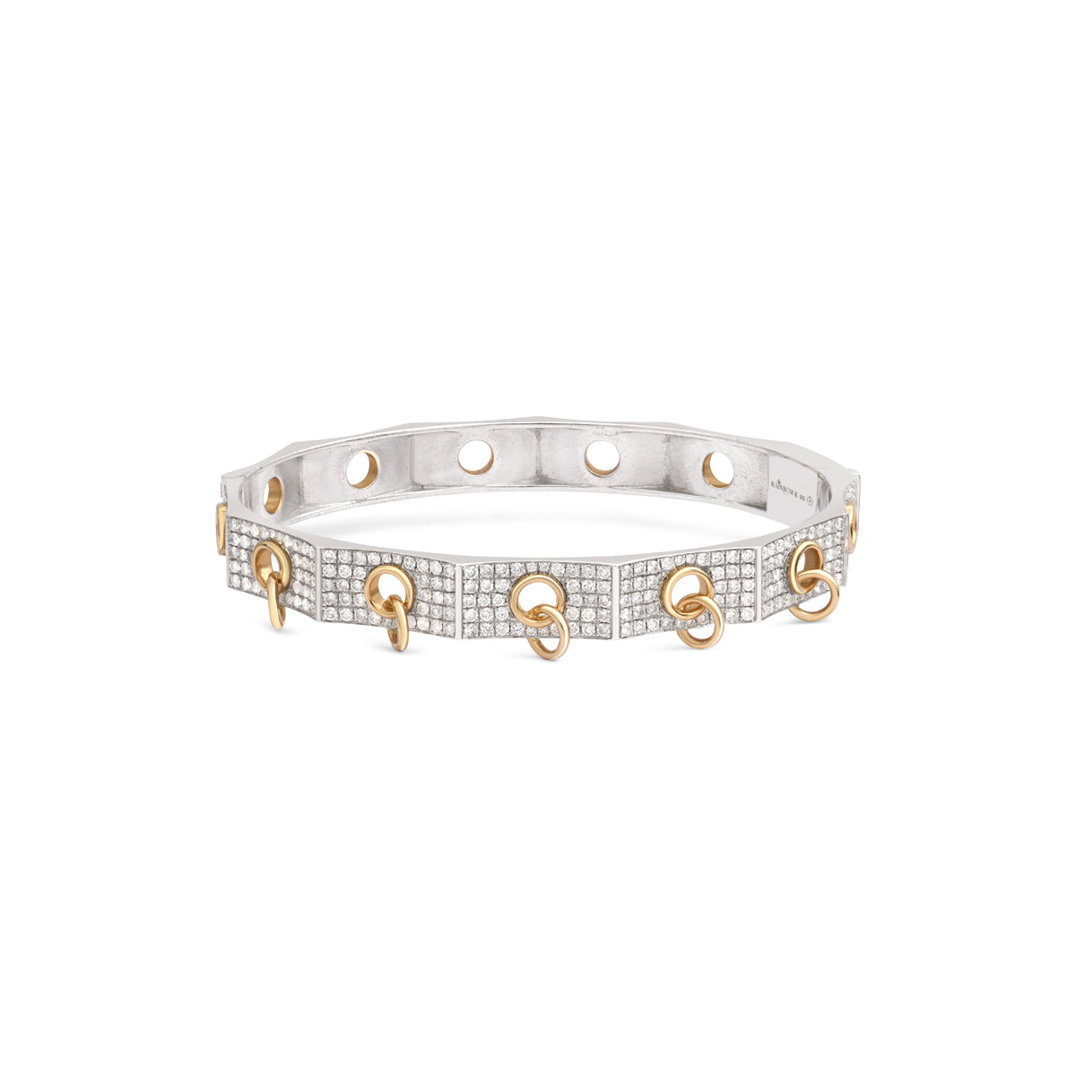 Diamond Eyelet Bracelet with Gold Piercings – Milestones by Ashleigh ...