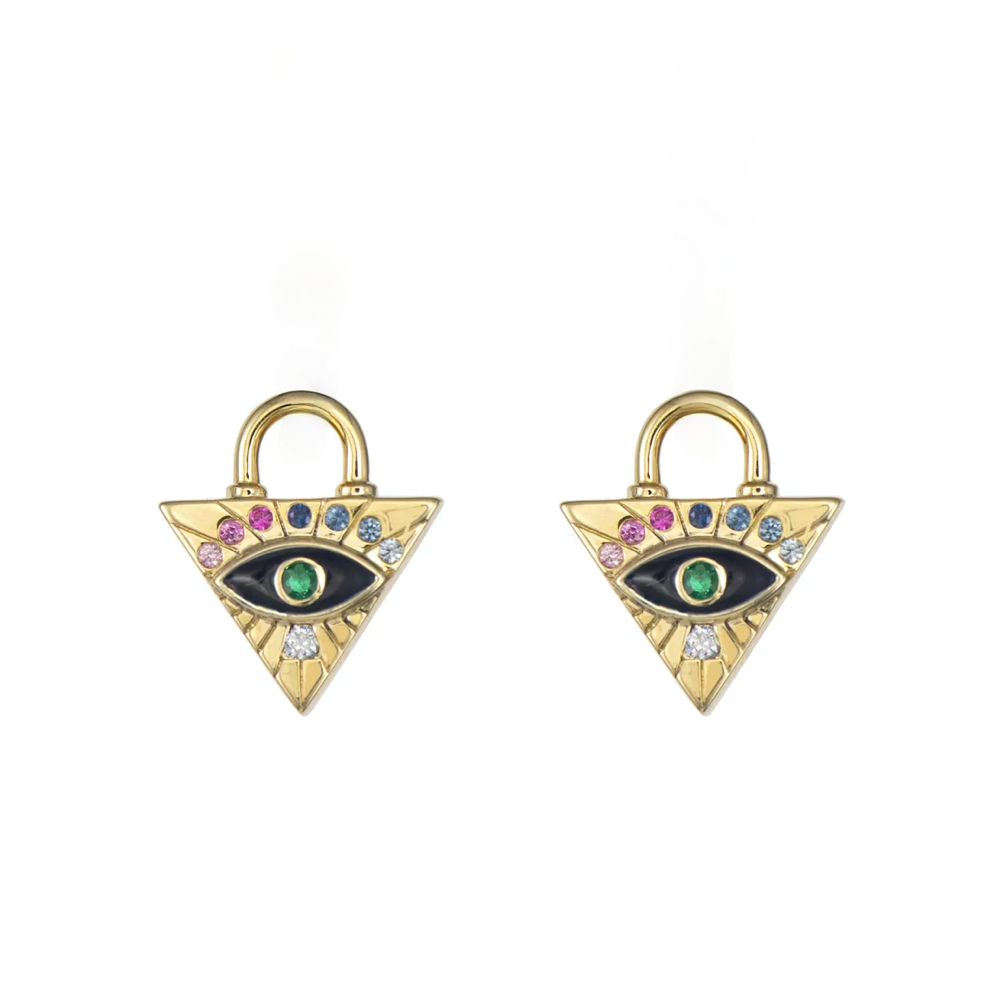 Double Sided Evil Eye Pyramid Charm – Milestones by Ashleigh Bergman