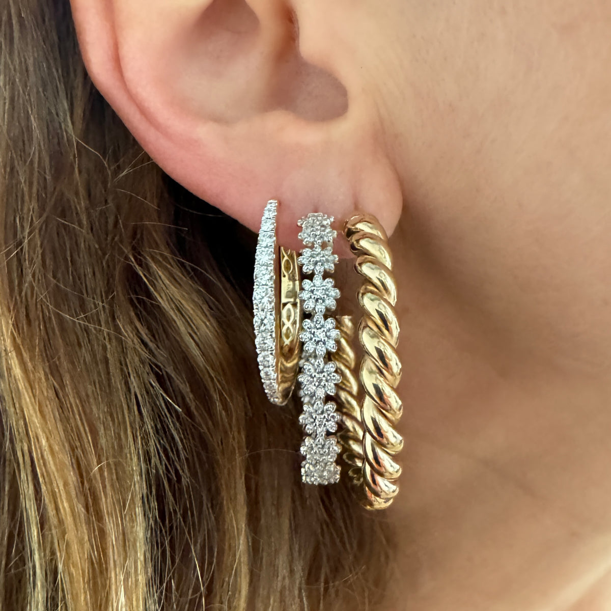 Milestones by AB for Eriness Diamond Daisy Hoops – Milestones by ...