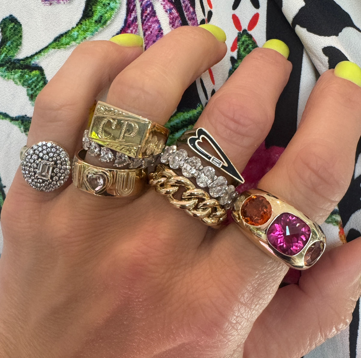 Graduated Gold Curb Chain Stacking Ring – Milestones by Ashleigh Bergman