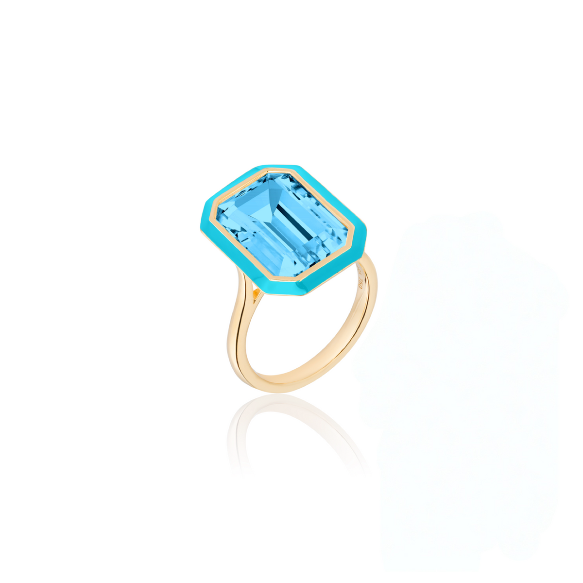 Queen Emerald Cut Gemstone & Enamel Statement Ring – Milestones by ...