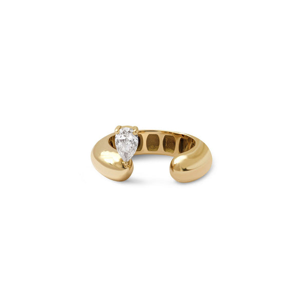 Diamond Pear Drip Open Tube Ring @Sarah – Milestones by Ashleigh Bergman