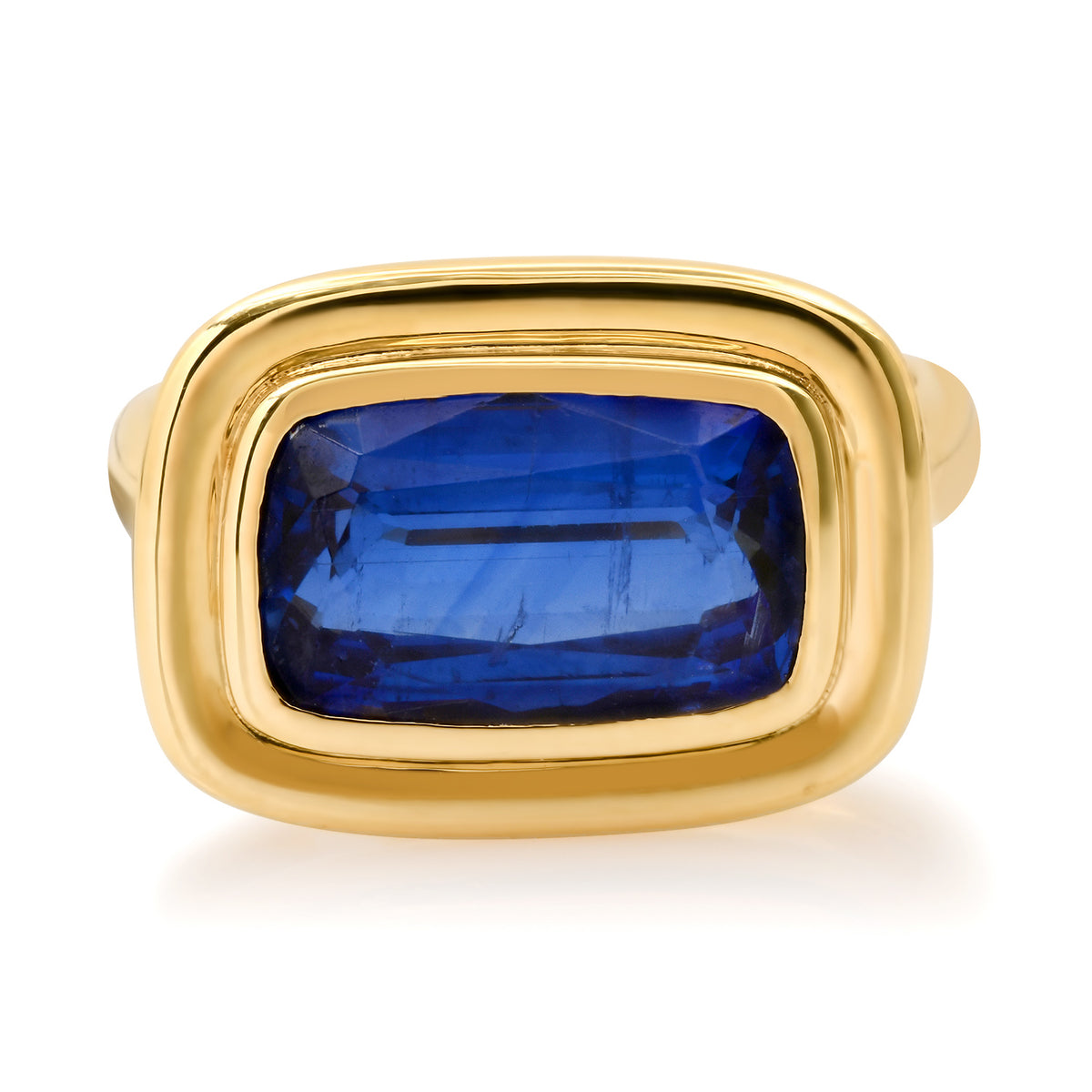 Rectangle Bezel Set Kyanite Statement Ring – Milestones by Ashleigh Bergman