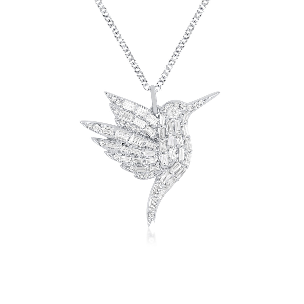 Baguette Diamond Hummingbird Necklace – Milestones by Ashleigh Bergman