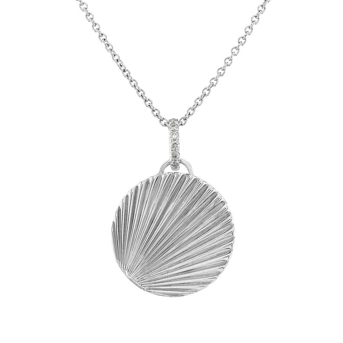 Sunny Fluted Disc Pendant Necklace – Milestones by Ashleigh Bergman