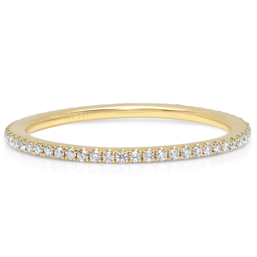 Gold Micro Pave Diamond Eternity Band Ring – Milestones by Ashleigh Bergman