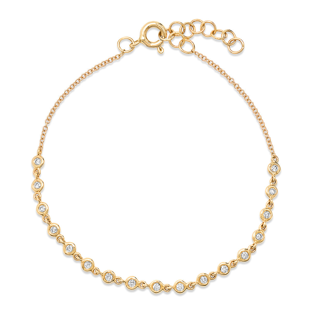 Delicate Bezel Set Diamond Bracelet – Milestones by Ashleigh Bergman