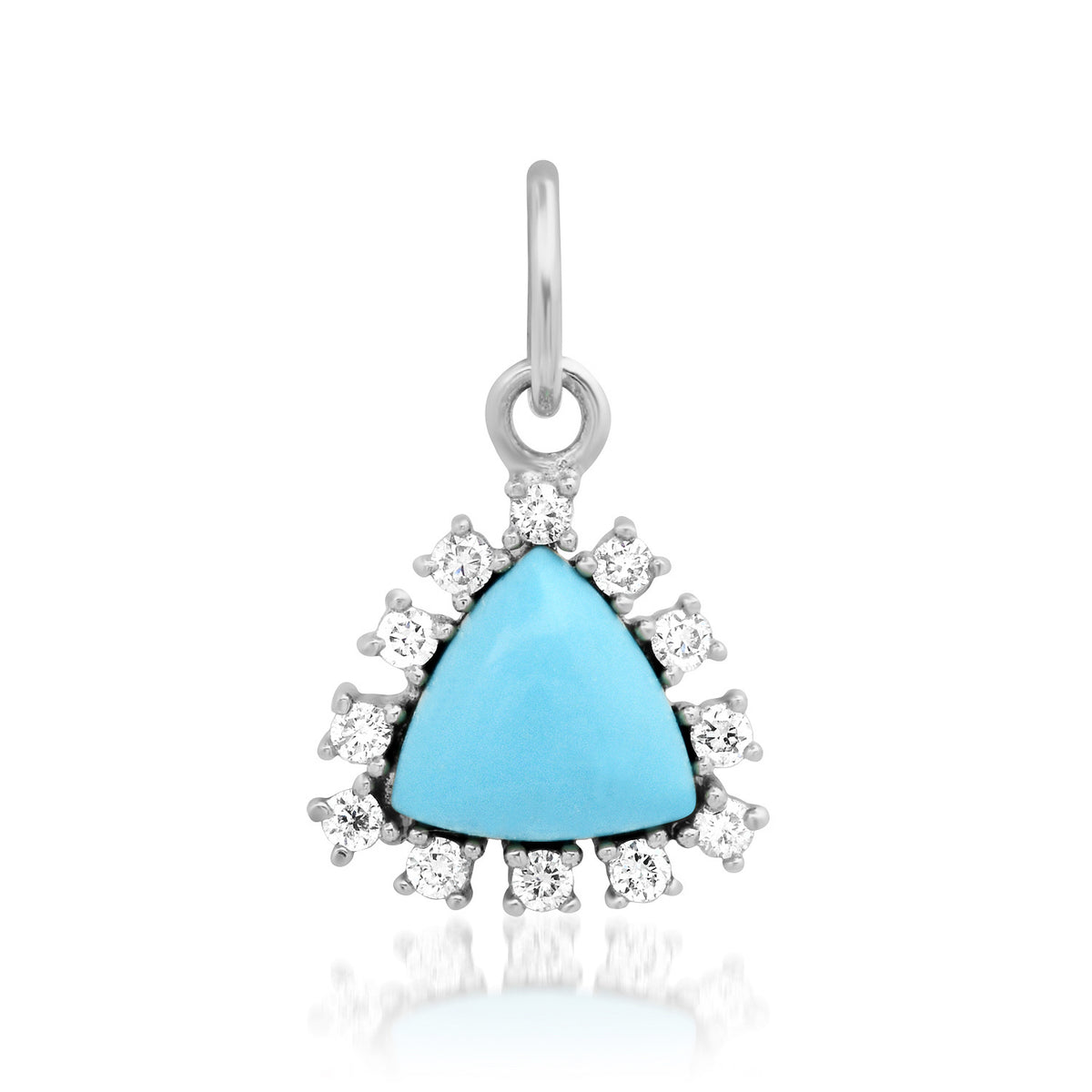Turquoise Triangle Charm with Diamond Frame – Milestones by Ashleigh ...
