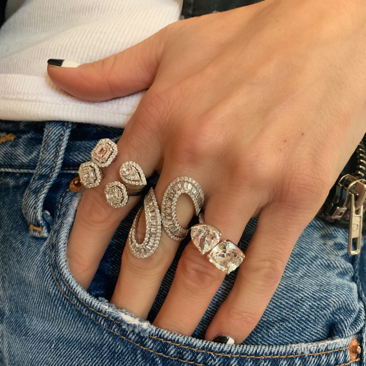 Open Double Diamond Octagon Ring – Milestones by Ashleigh Bergman