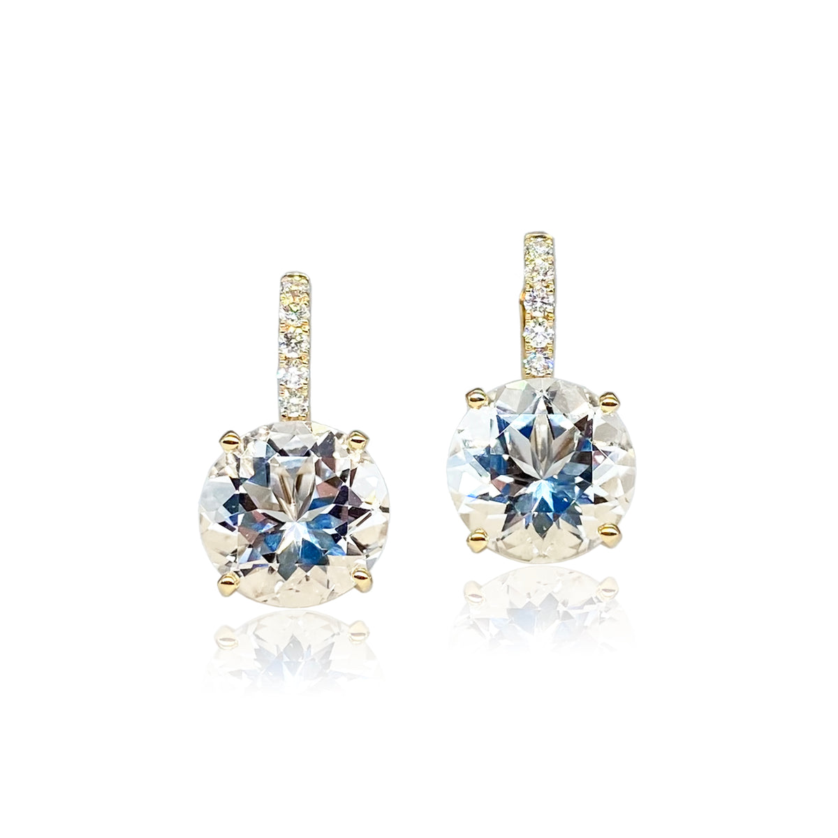 Cirque Candy Drop Earrings with White Topaz & Diamonds – Milestones by ...