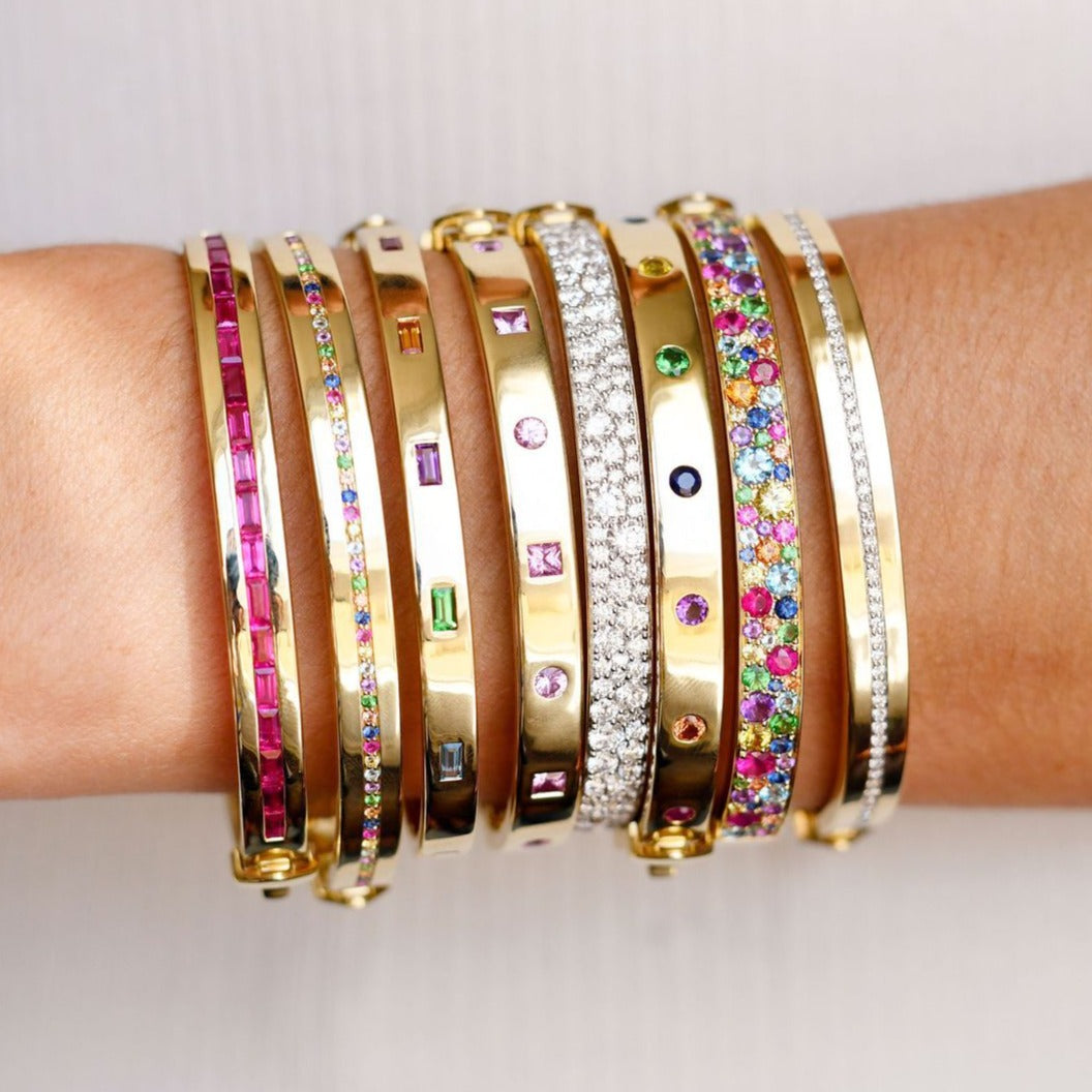 Multicolored Rainbow Cluster Bangle – Milestones by Ashleigh Bergman