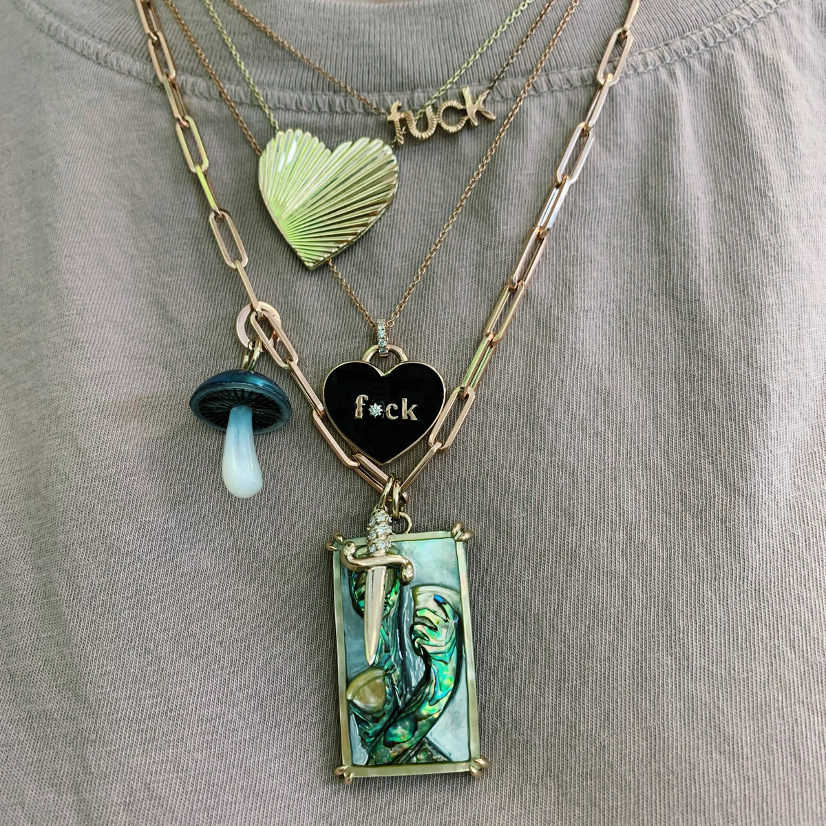 The Lexi Large Fluted Heart Pendant Necklace – Milestones by Ashleigh ...